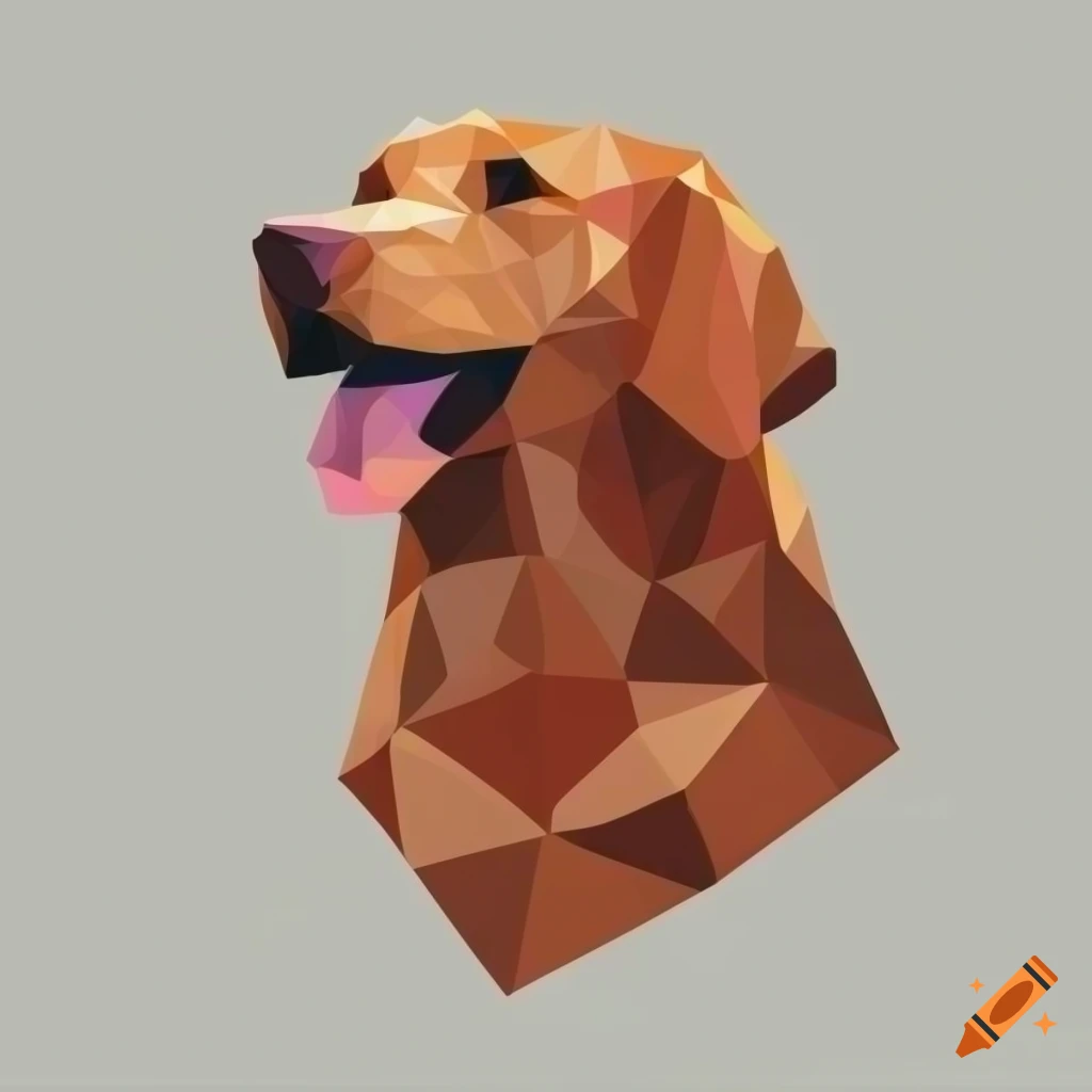Low polygon vector drawing of a cute labrador on Craiyon