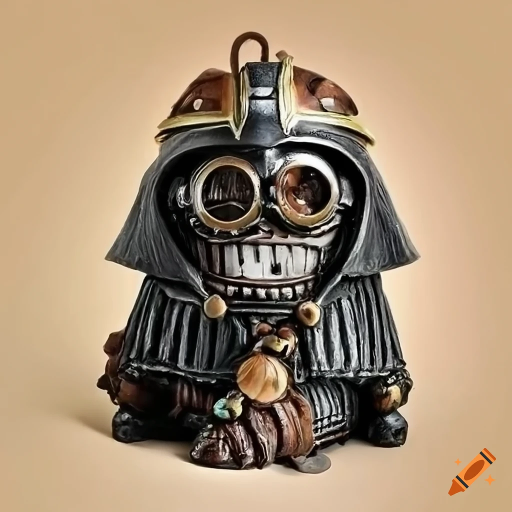 German steampunk minion darth vader giger alien garden gnome on Craiyon