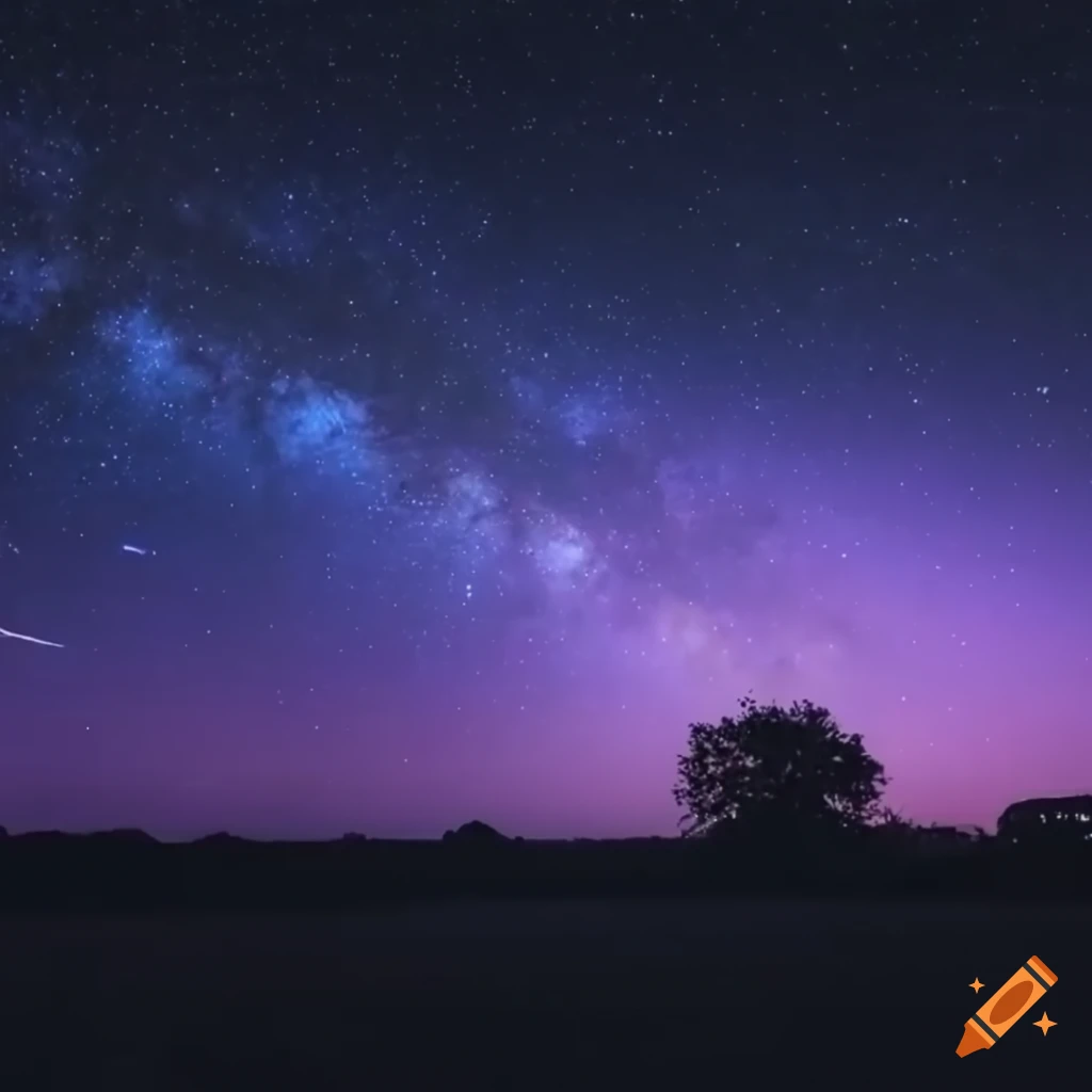 Rural skyline under a starry night sky in 4k resolution on Craiyon