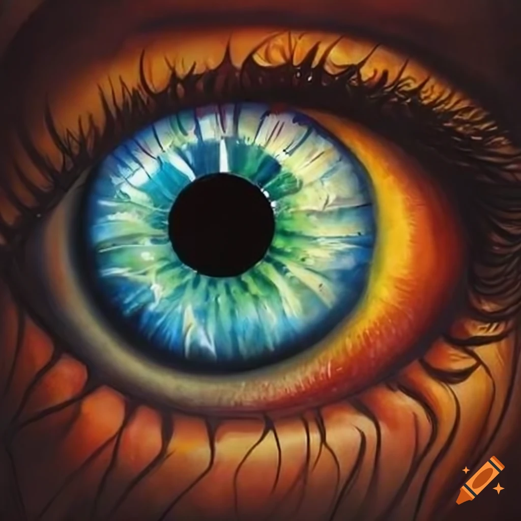 Eyeball paintings on Craiyon