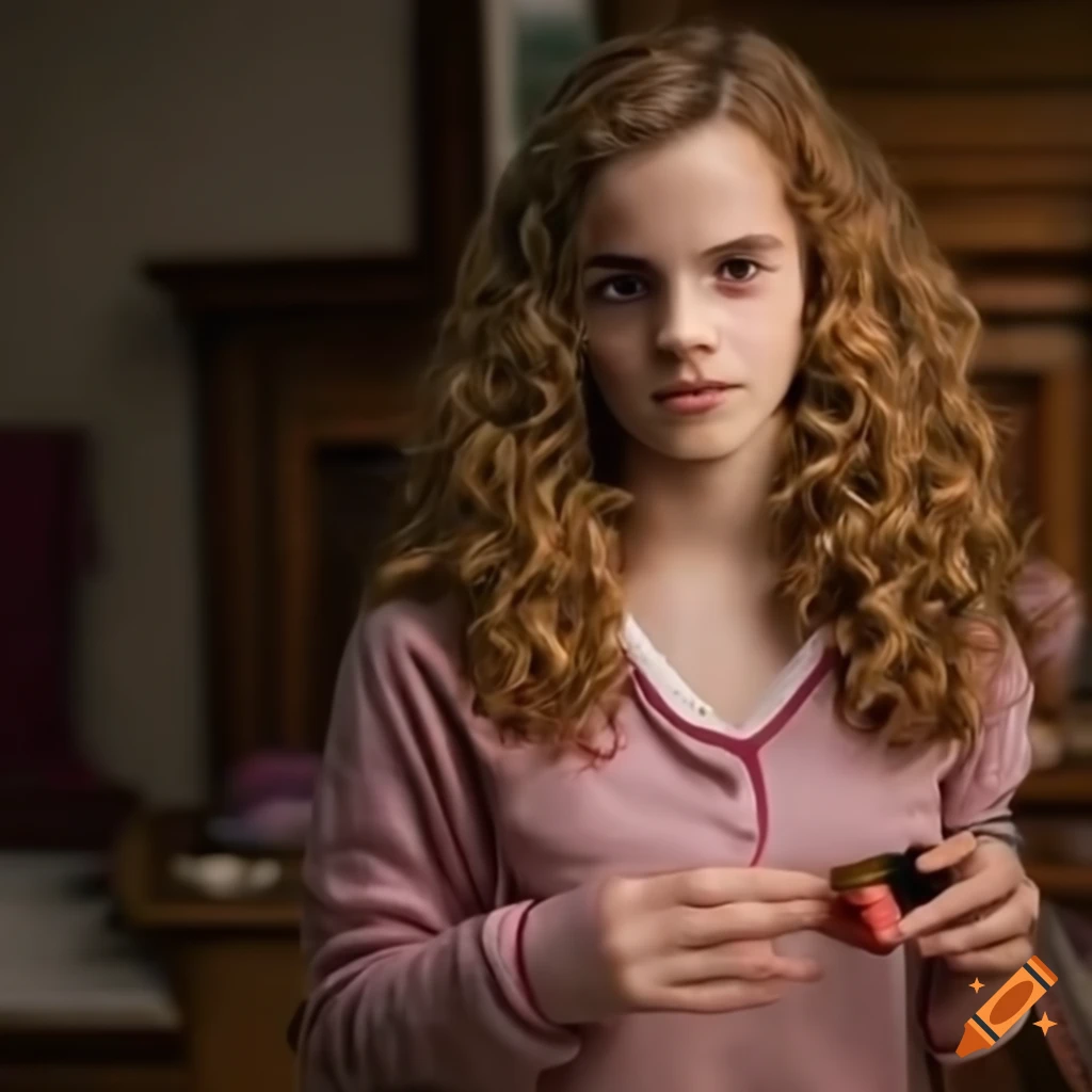 Hermione wearing pajamas on Craiyon