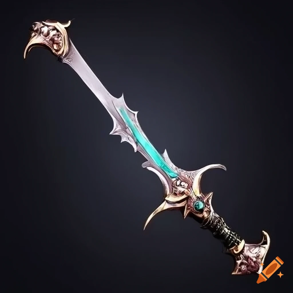 Ornate fantasy sword on Craiyon
