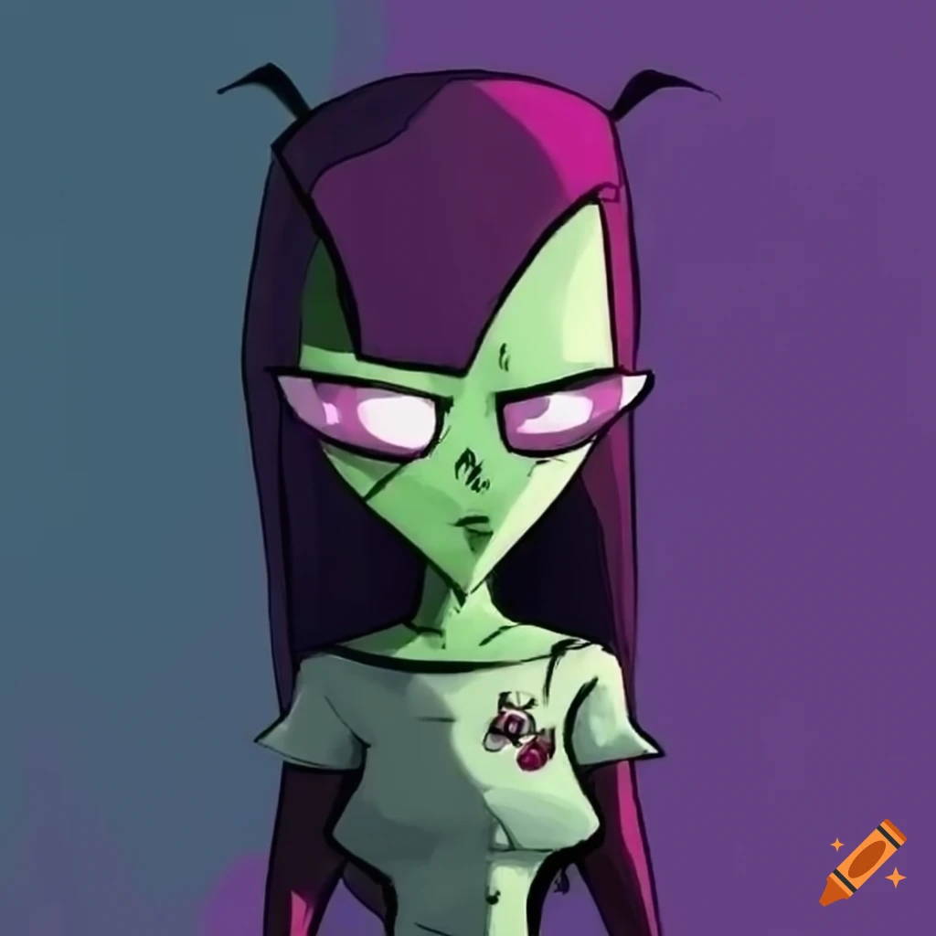 Original alien female character design concept art in invader zim ...
