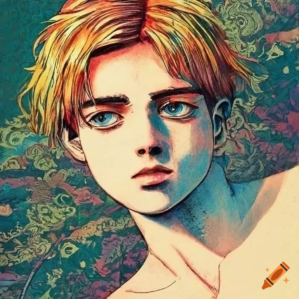 Vintage manga boy illustration from old retro magazine by eugène ...