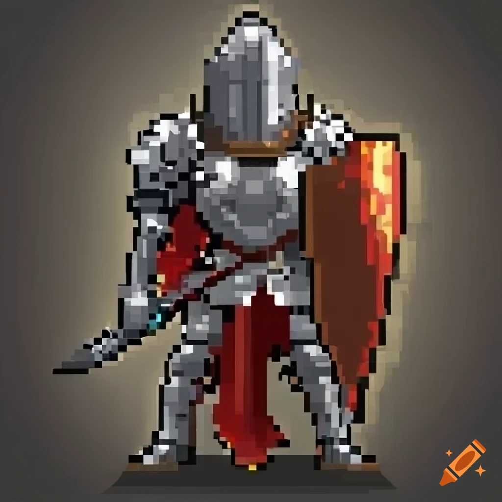 2d knight sprite on Craiyon