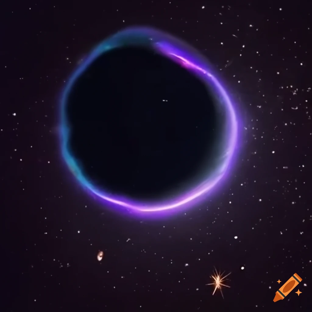 Alien planet transitioning from day to night with shooting stars in the ...