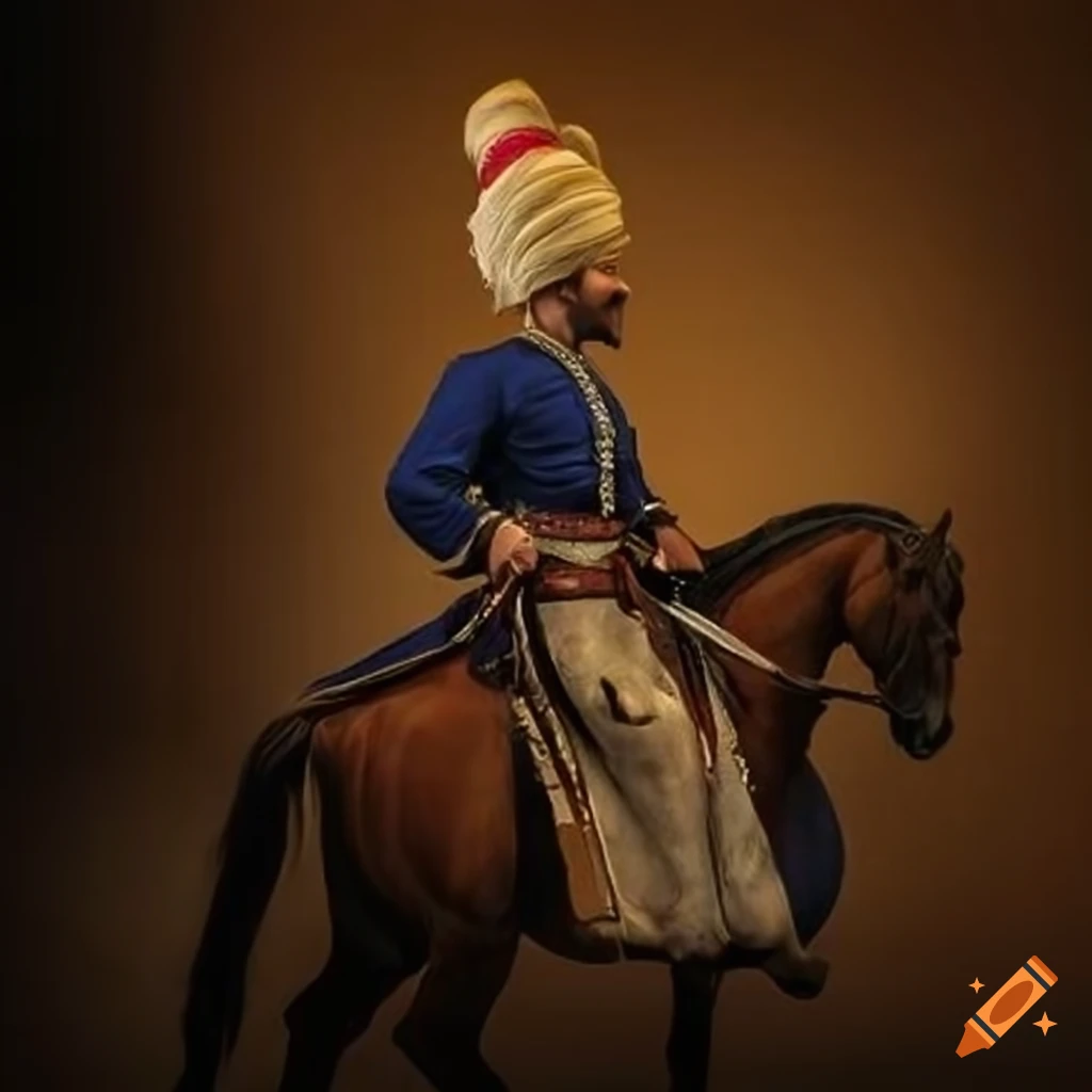 Ottoman statesman riding a horse in a realistic depiction on Craiyon