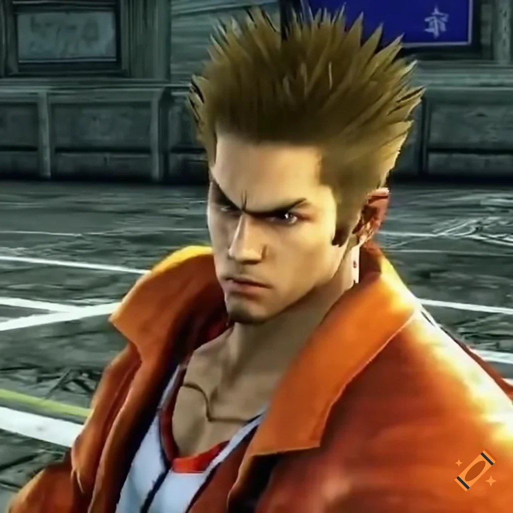 Tyler durden character in tekken video game gameplay on Craiyon
