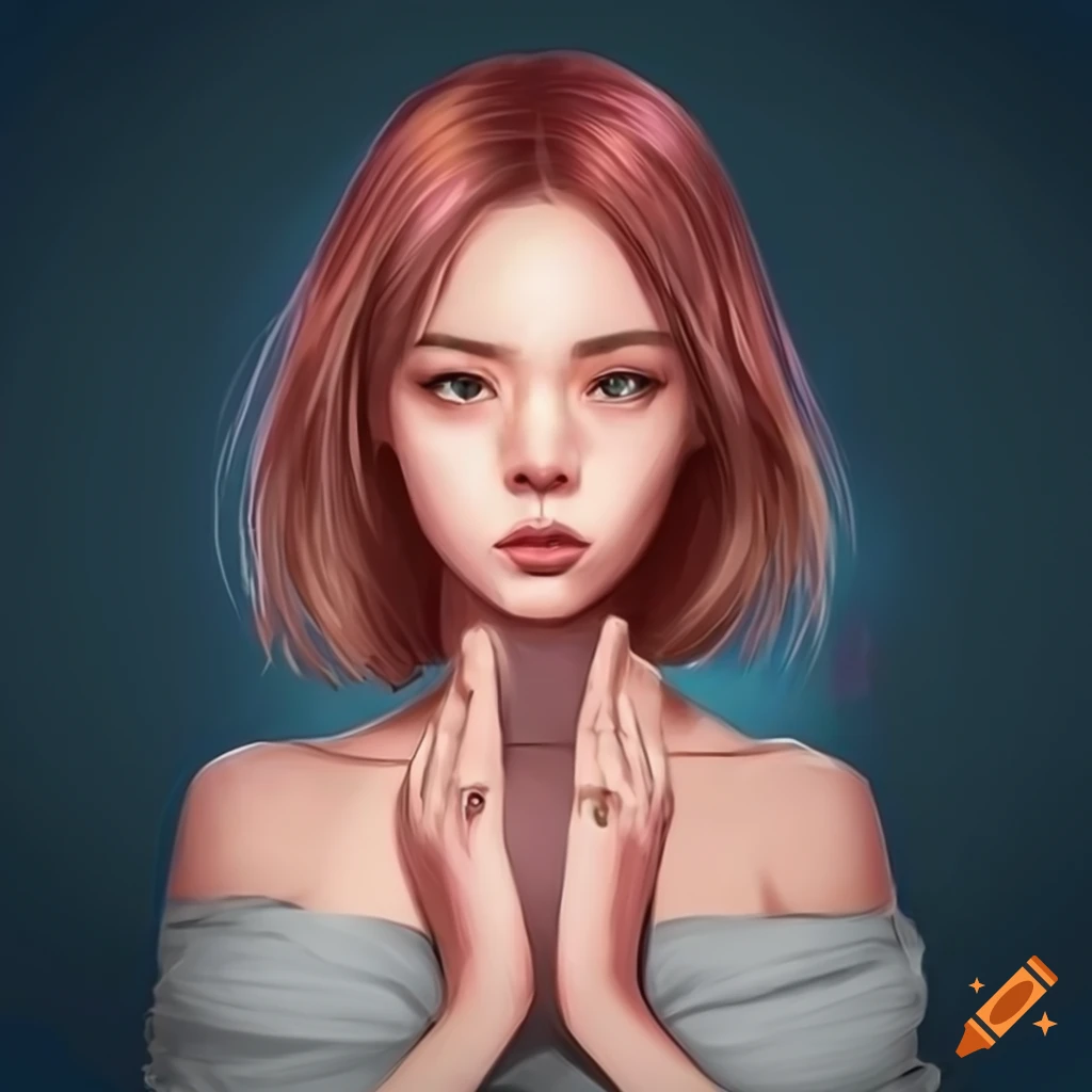 Hyper realistic female portrait on Craiyon