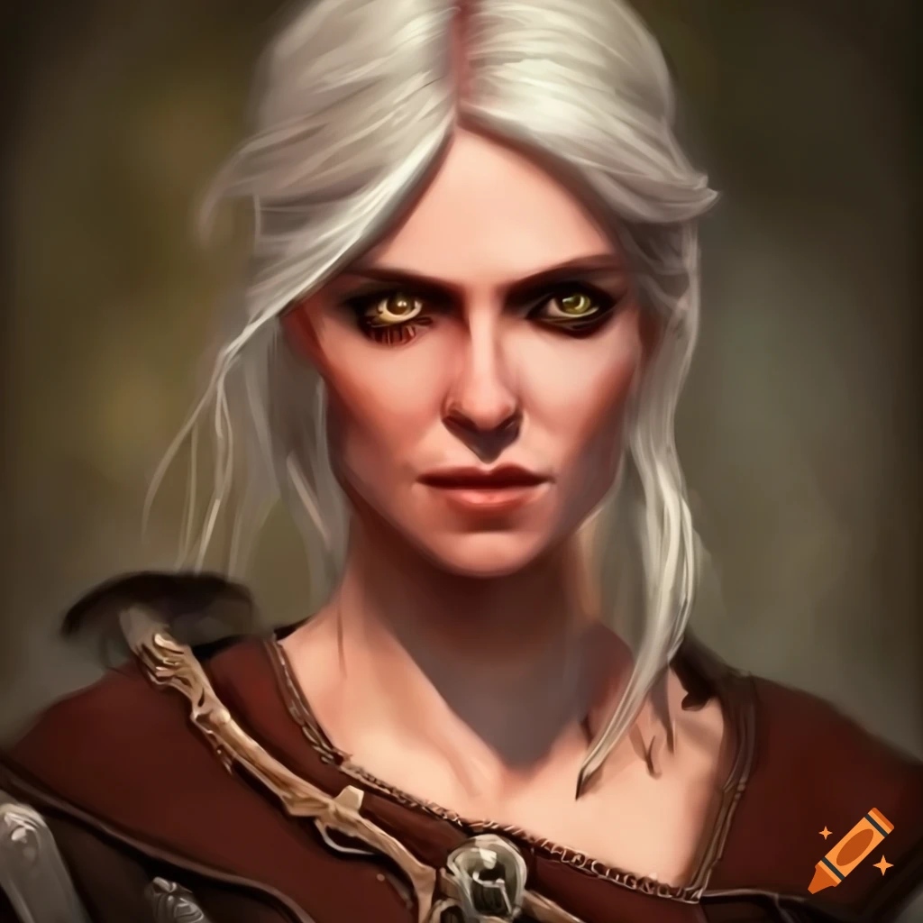 Medieval fantasy portrait of ciri of cintra in witcher style on Craiyon