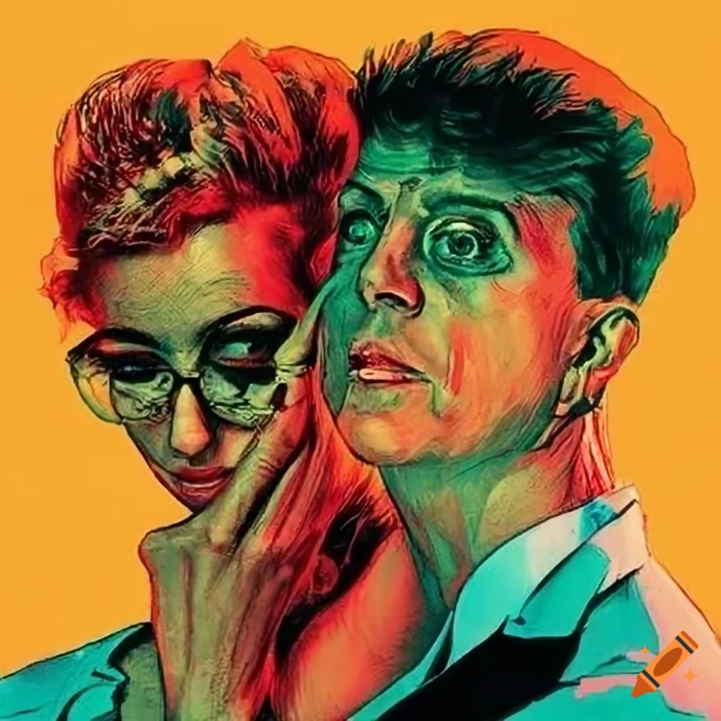 Vivacious tropical lsd, noir graphic novel by norman rockwell in high ...