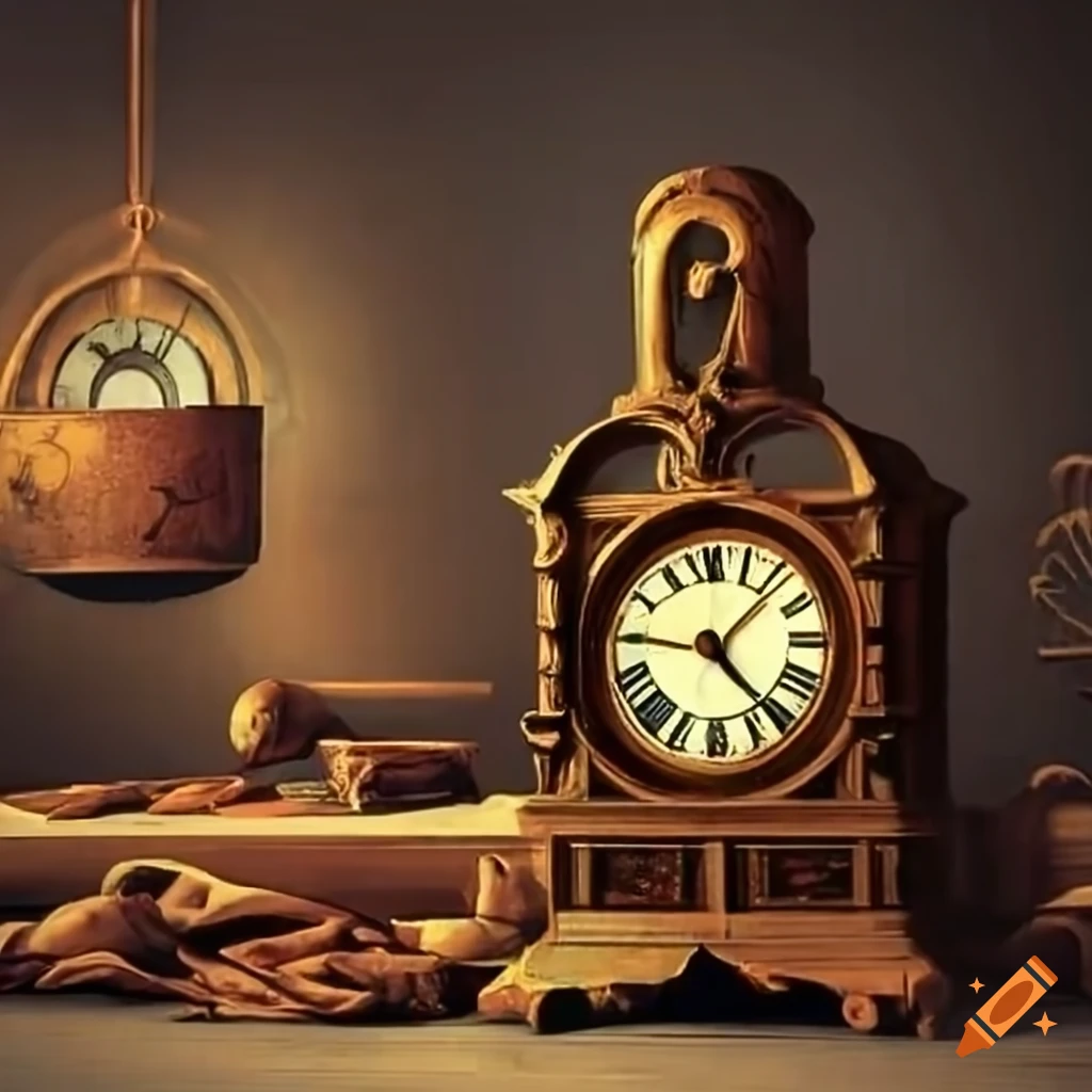 Artistic interpretation of clocks alongside the last supper on Craiyon