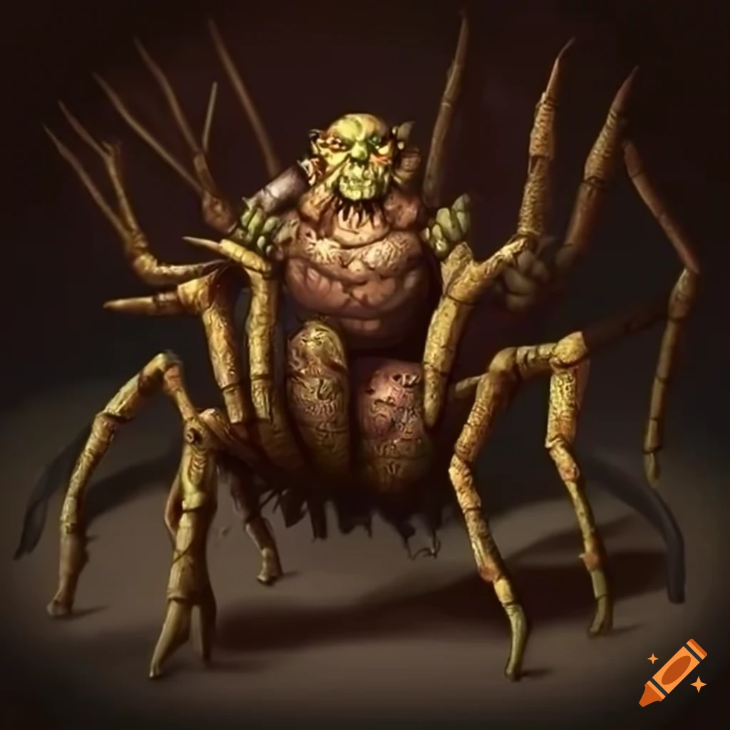 Dnd goblin spider with 8 limbs on Craiyon