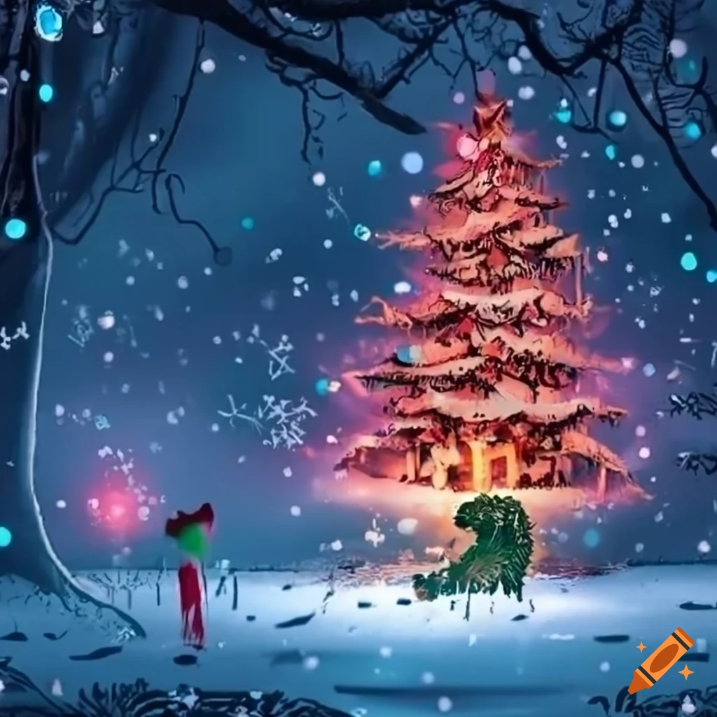 Christmas card with chatgpt and python theme on Craiyon