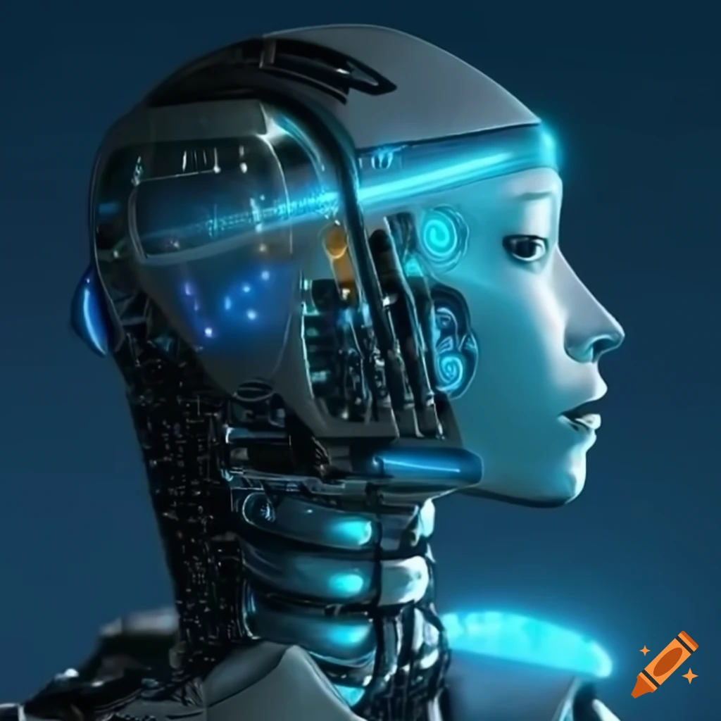 Robotic utopia with harmonious coexistence of ai and technology on Craiyon