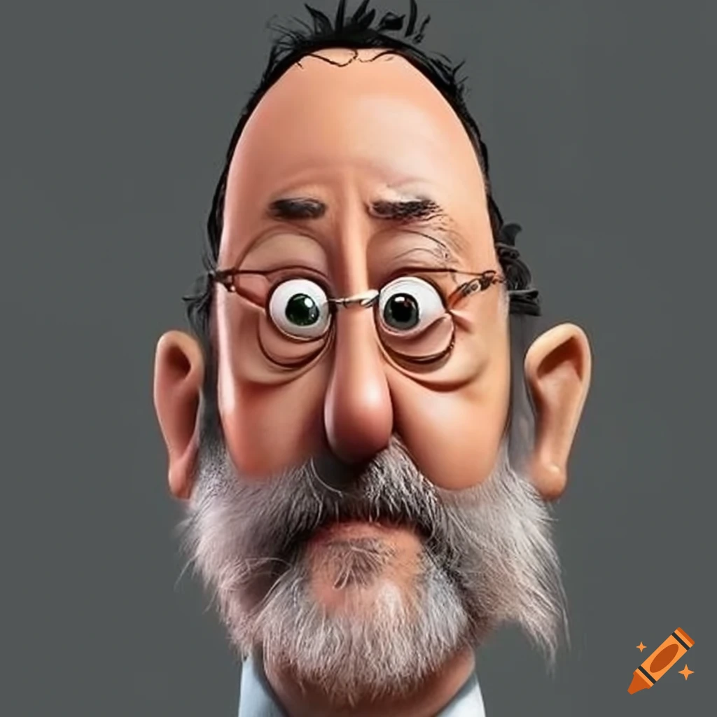 Cartoon character based on jean reno on Craiyon