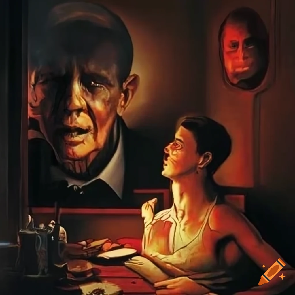 Art from noir graphic novel: lsd apparition by norman rockwell on Craiyon