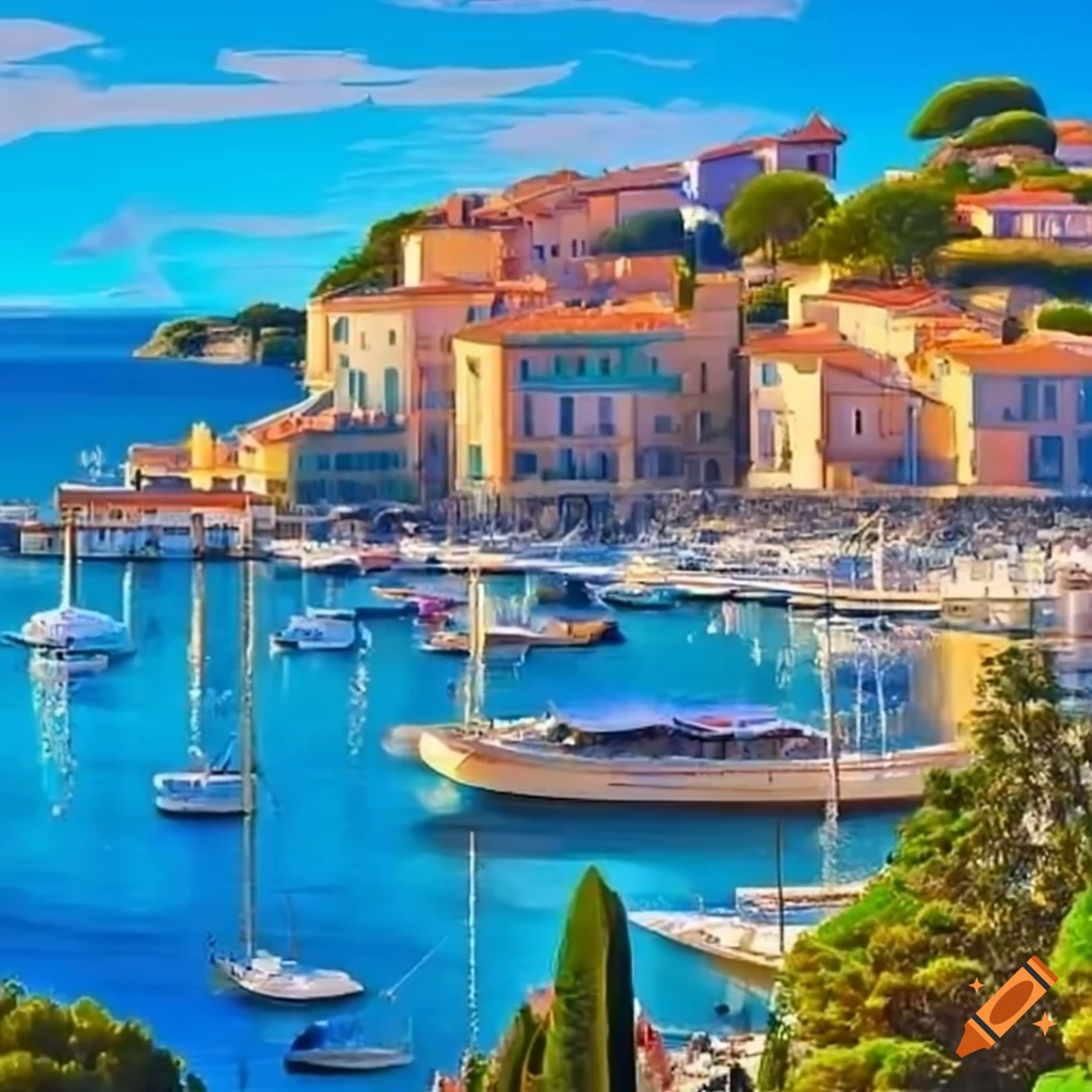 French riviera animation on Craiyon