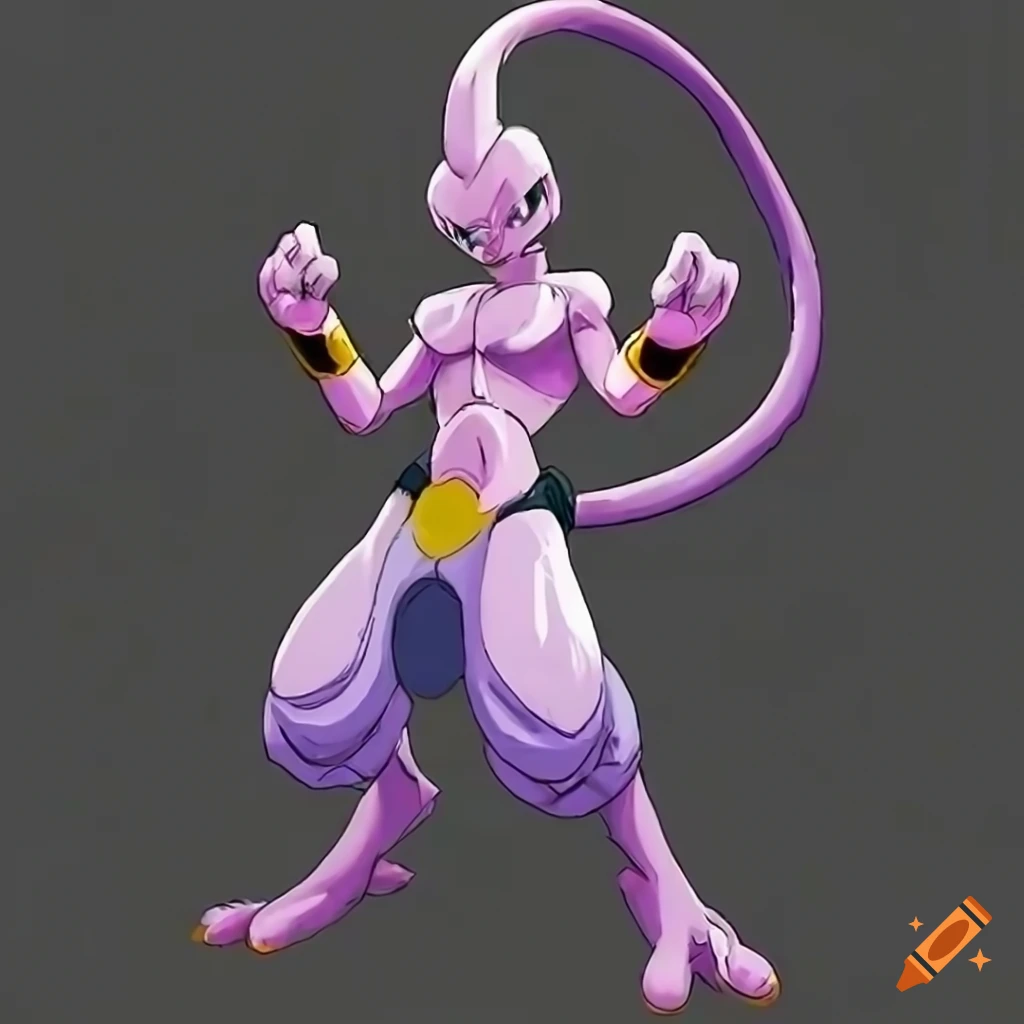 Super buu mewtwo hybrid on Craiyon