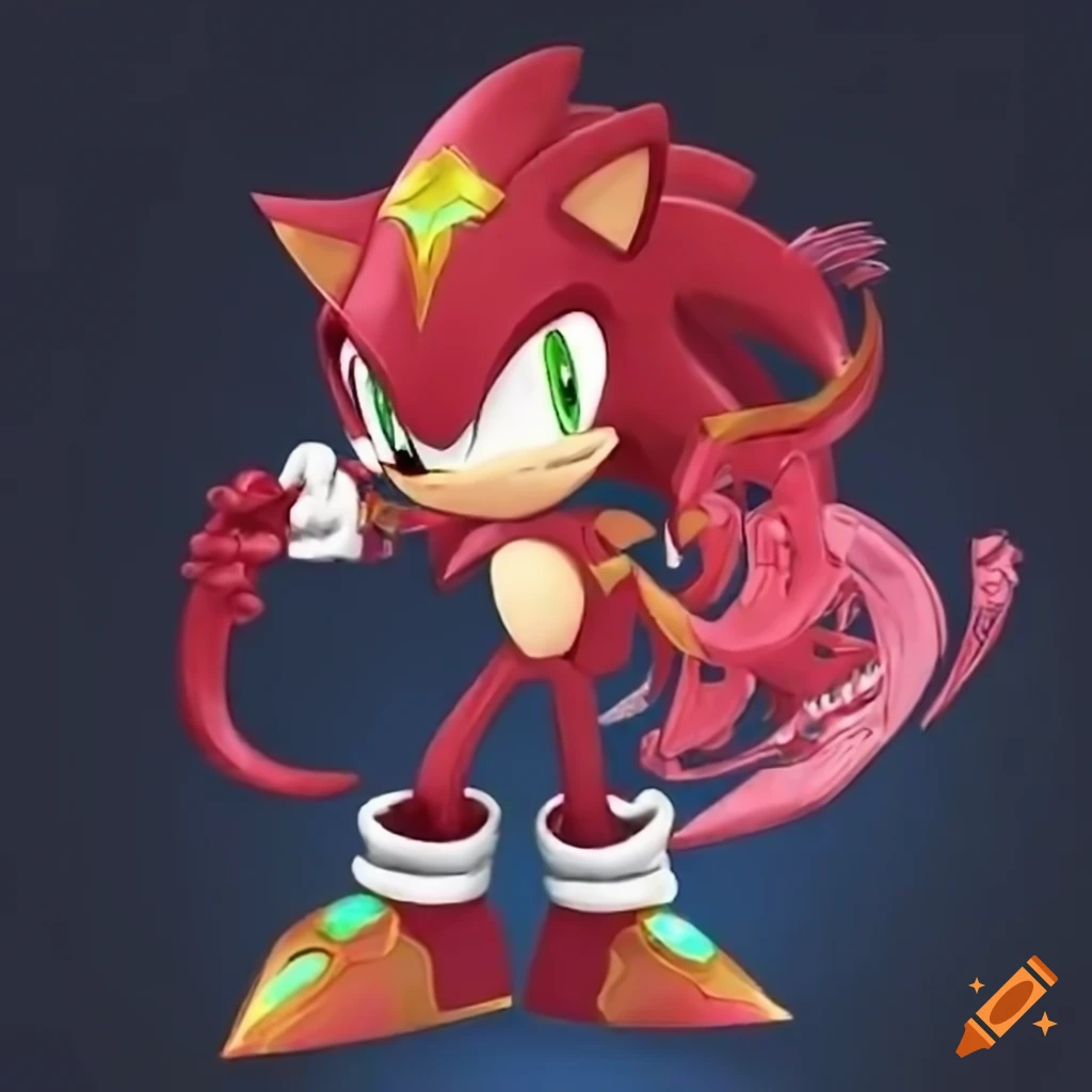 Pyra depicted as sonic the hedgehog character on Craiyon