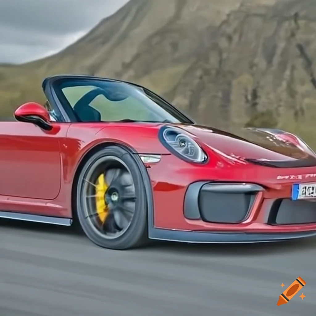 991 gt3 rs convertible rear view on Craiyon