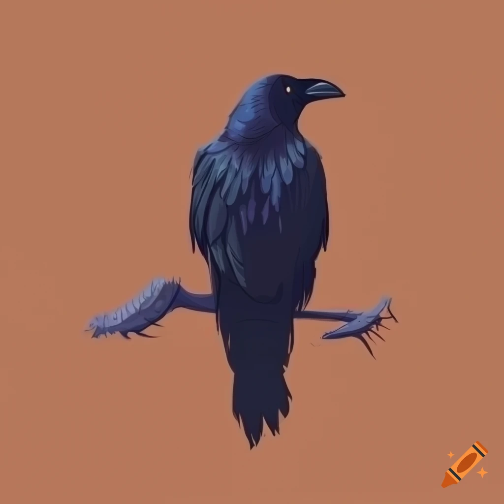 Raven vector illustration on Craiyon