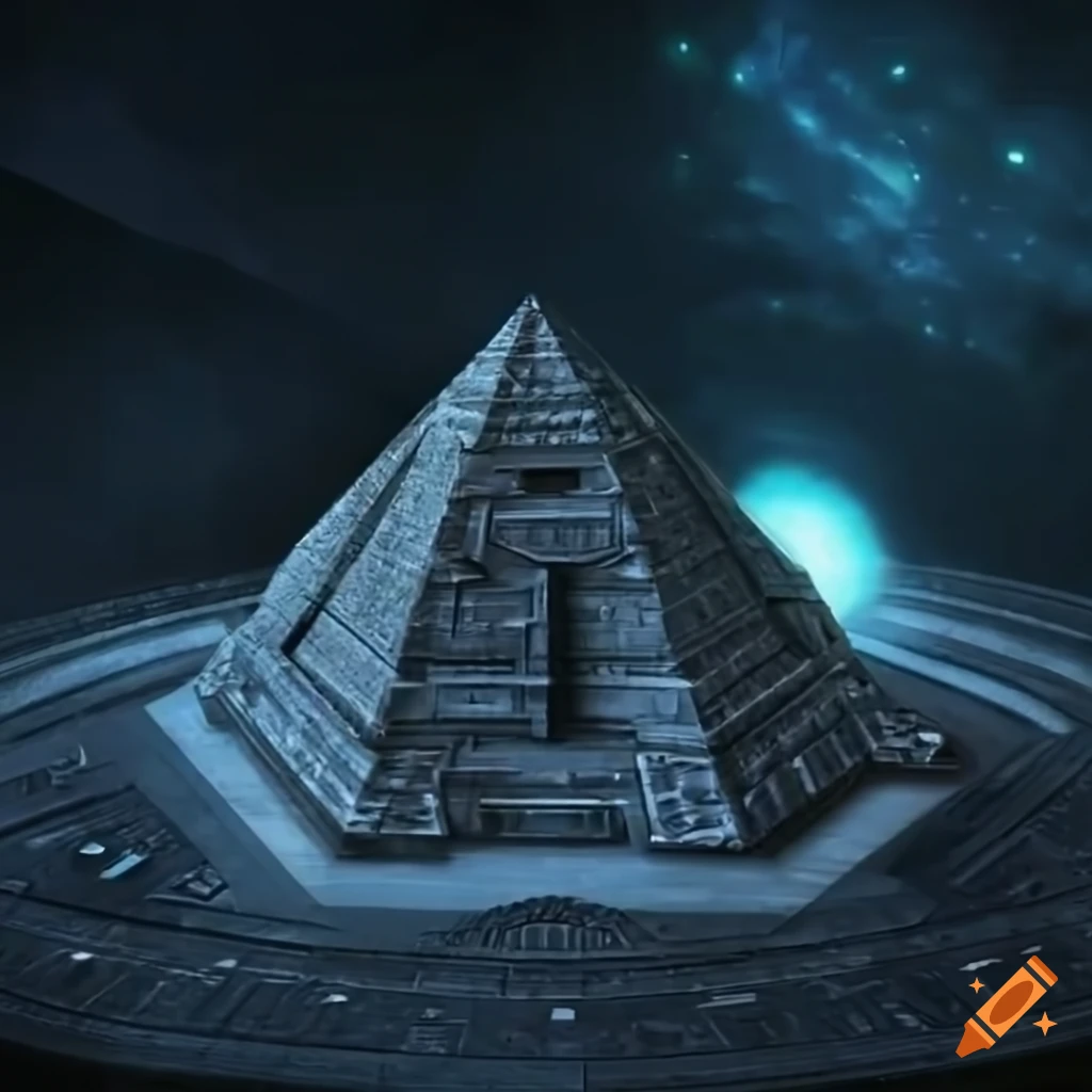 Stargate Pyramid with classified files in detailed 4k resolution on Craiyon