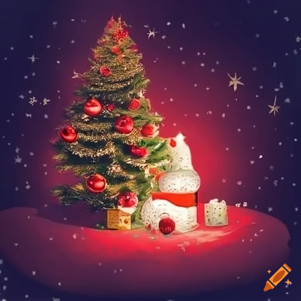 A beautiful, dear christmas card on Craiyon