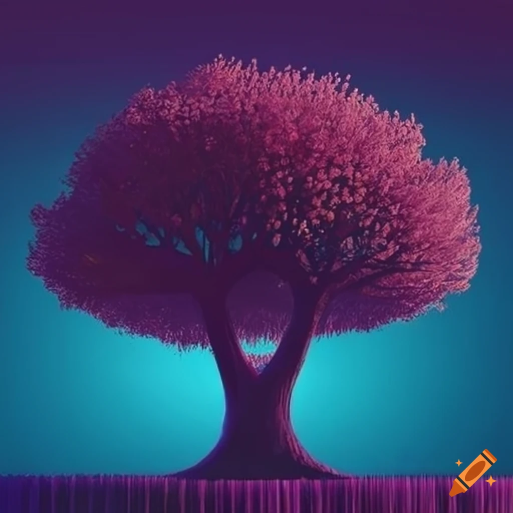 Aesthetic tree design on Craiyon