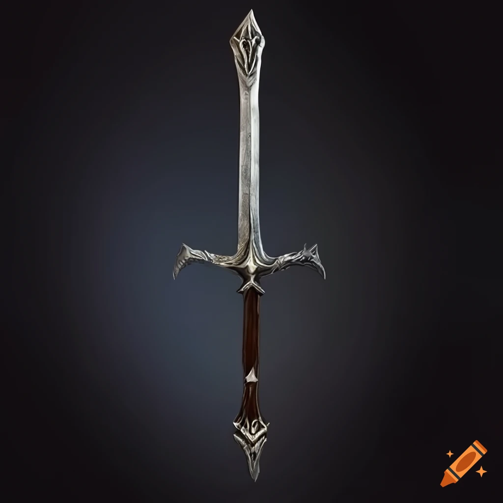 The elder scrolls: blades silver longsword on Craiyon