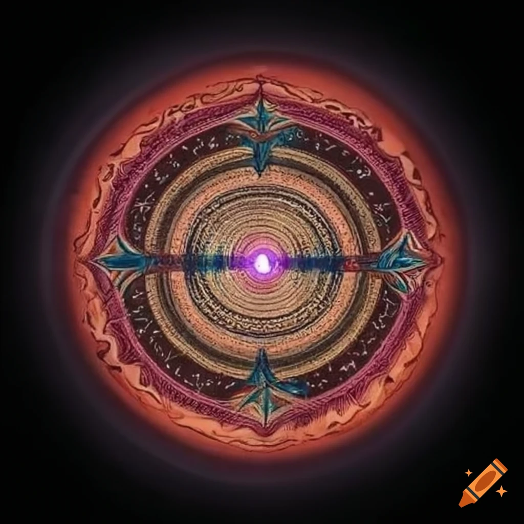 Circle with arrows in the 4 cardinal directions on Craiyon