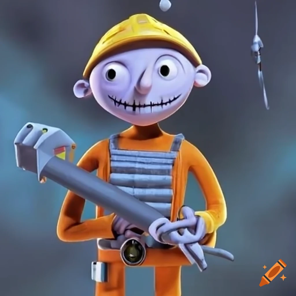 Bob the builder in a nightmare before christmas crossover on Craiyon