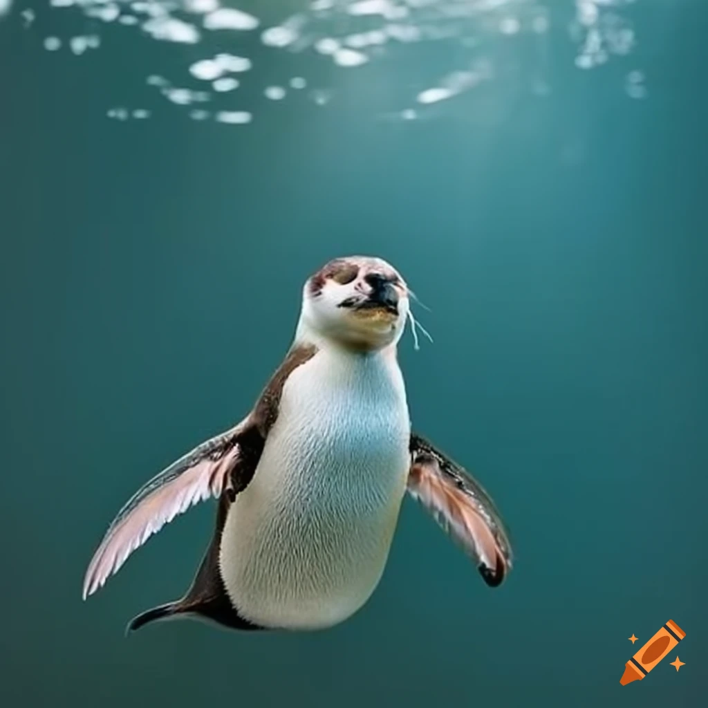 Otter-penguin hybrid on Craiyon