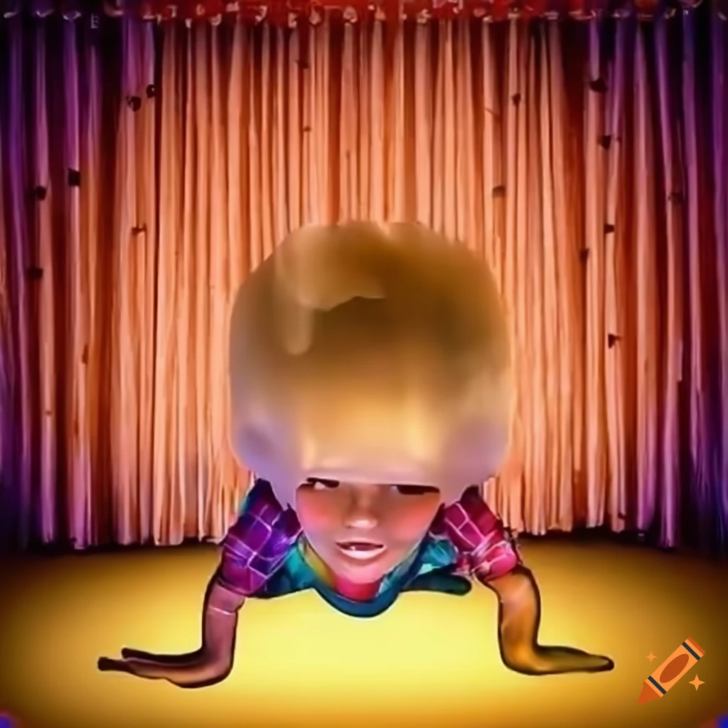 Cute banner with cartoon characters performing a funny skit on Craiyon