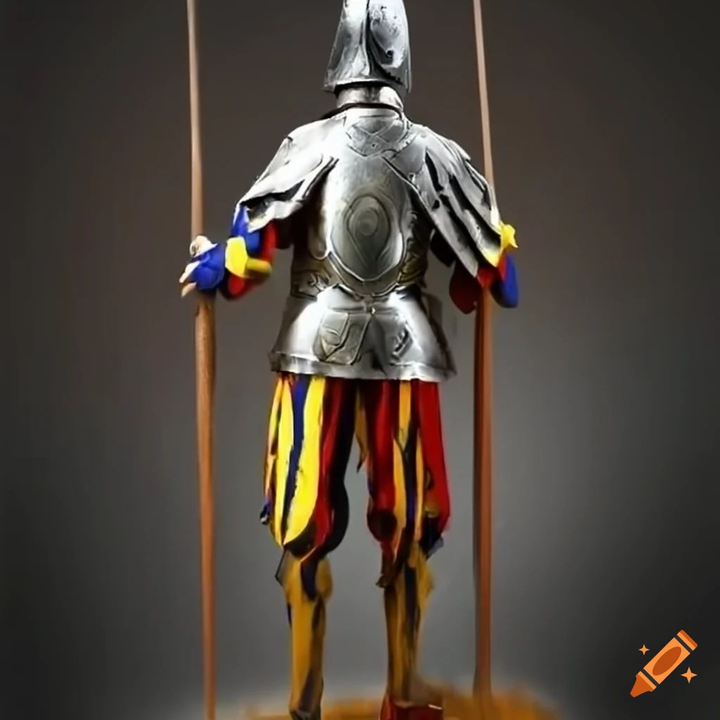 Swiss guard in uniform on Craiyon