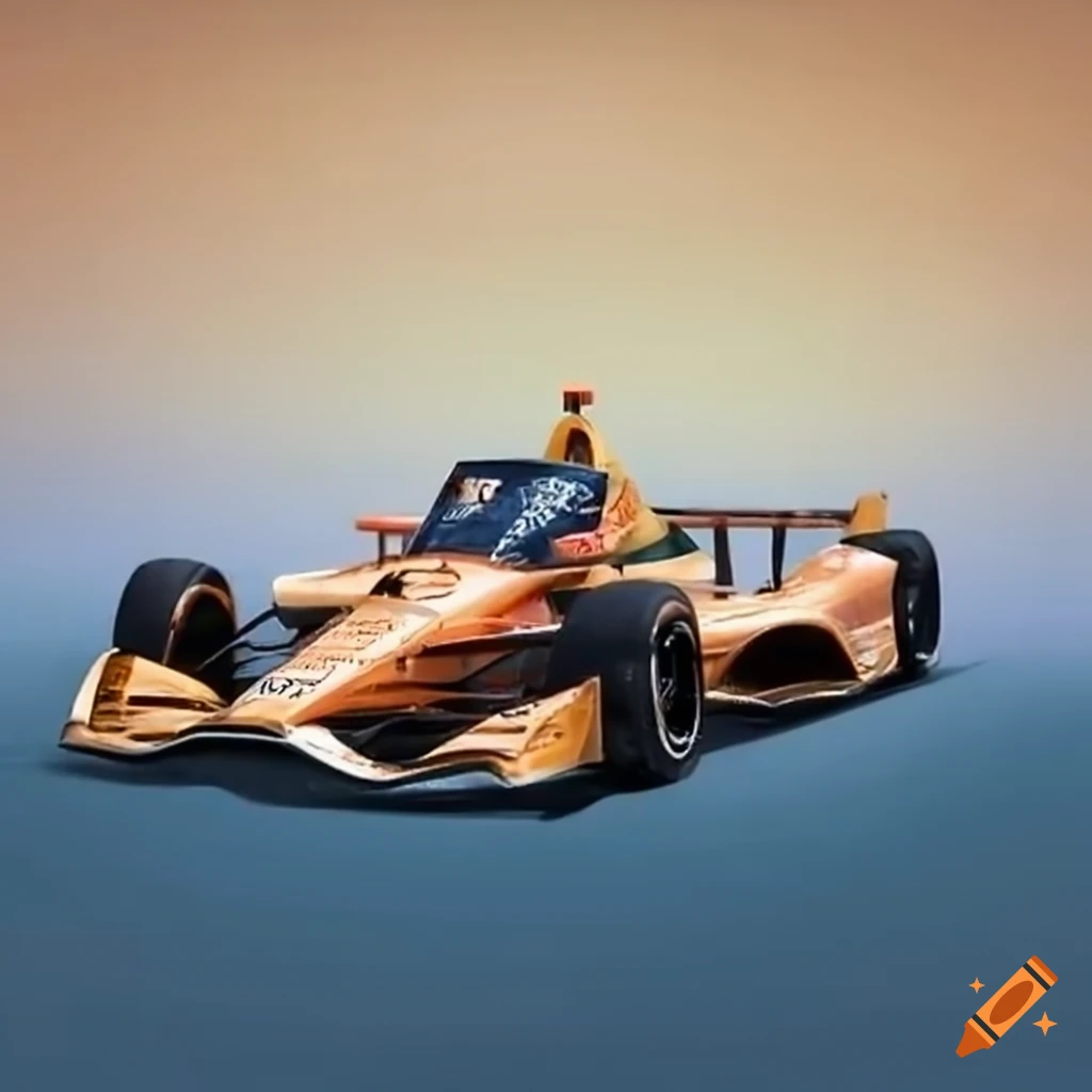 Indycar racing on the track on Craiyon