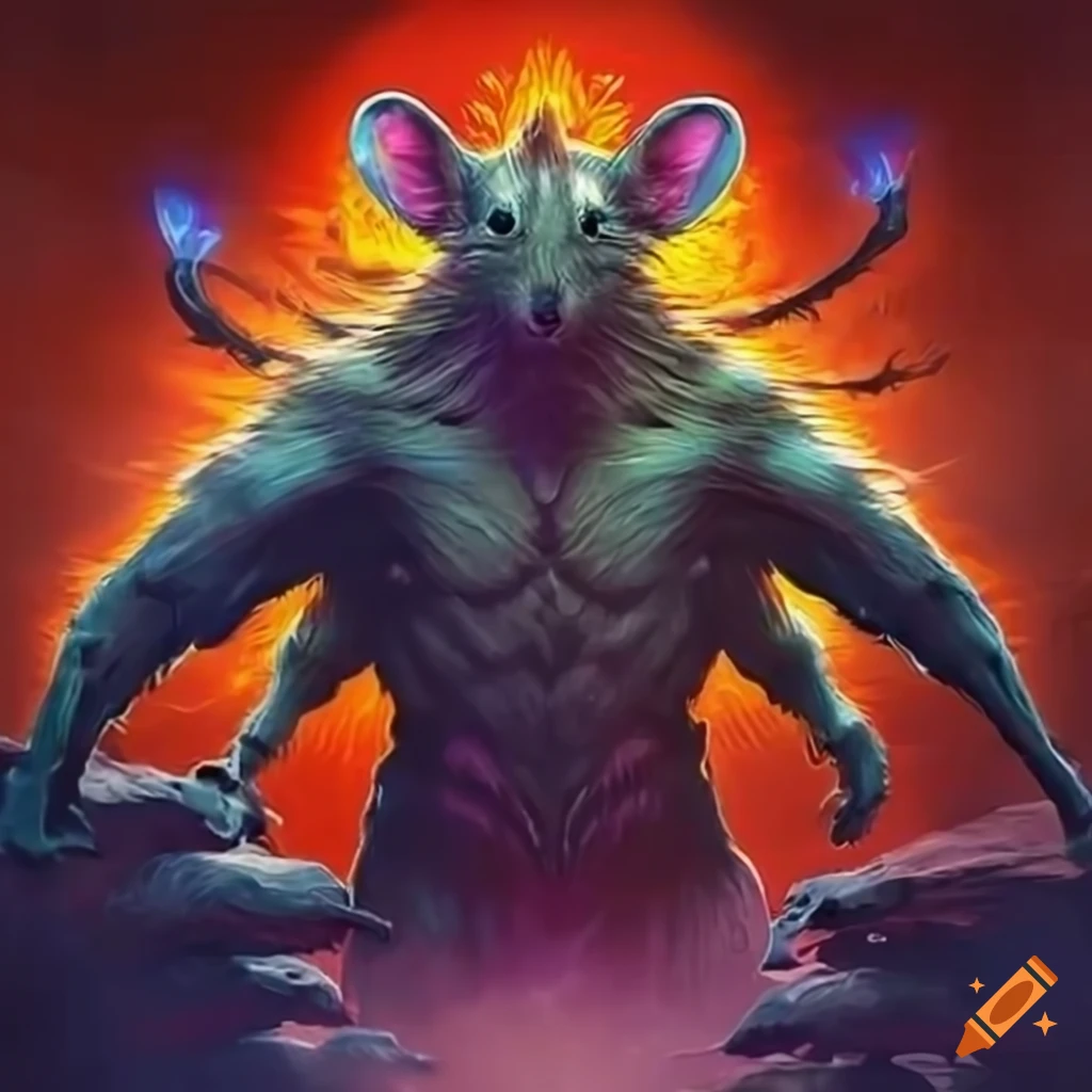 Level 100 divine rat on Craiyon