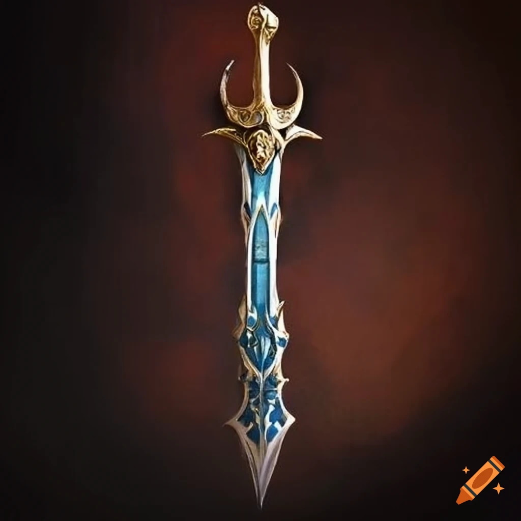 Ornate fantasy sword on Craiyon