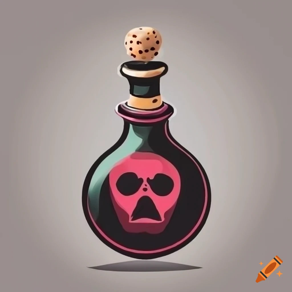 Mysterious potion with danger logo on Craiyon