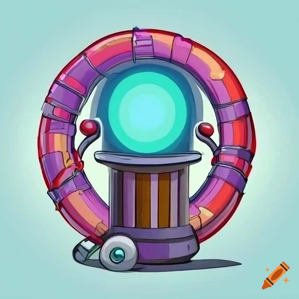 Cartoon-style fusion reactor on Craiyon