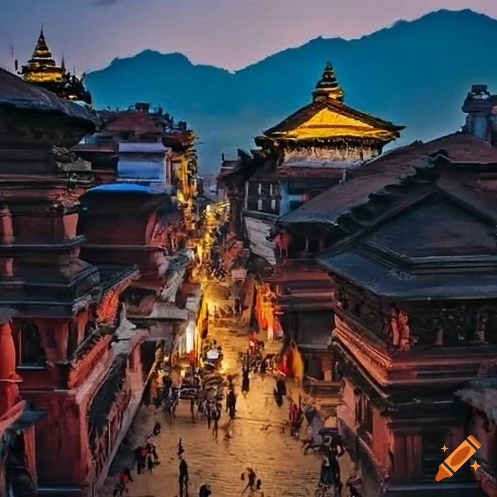 Ancient kathmandu cityscape on Craiyon