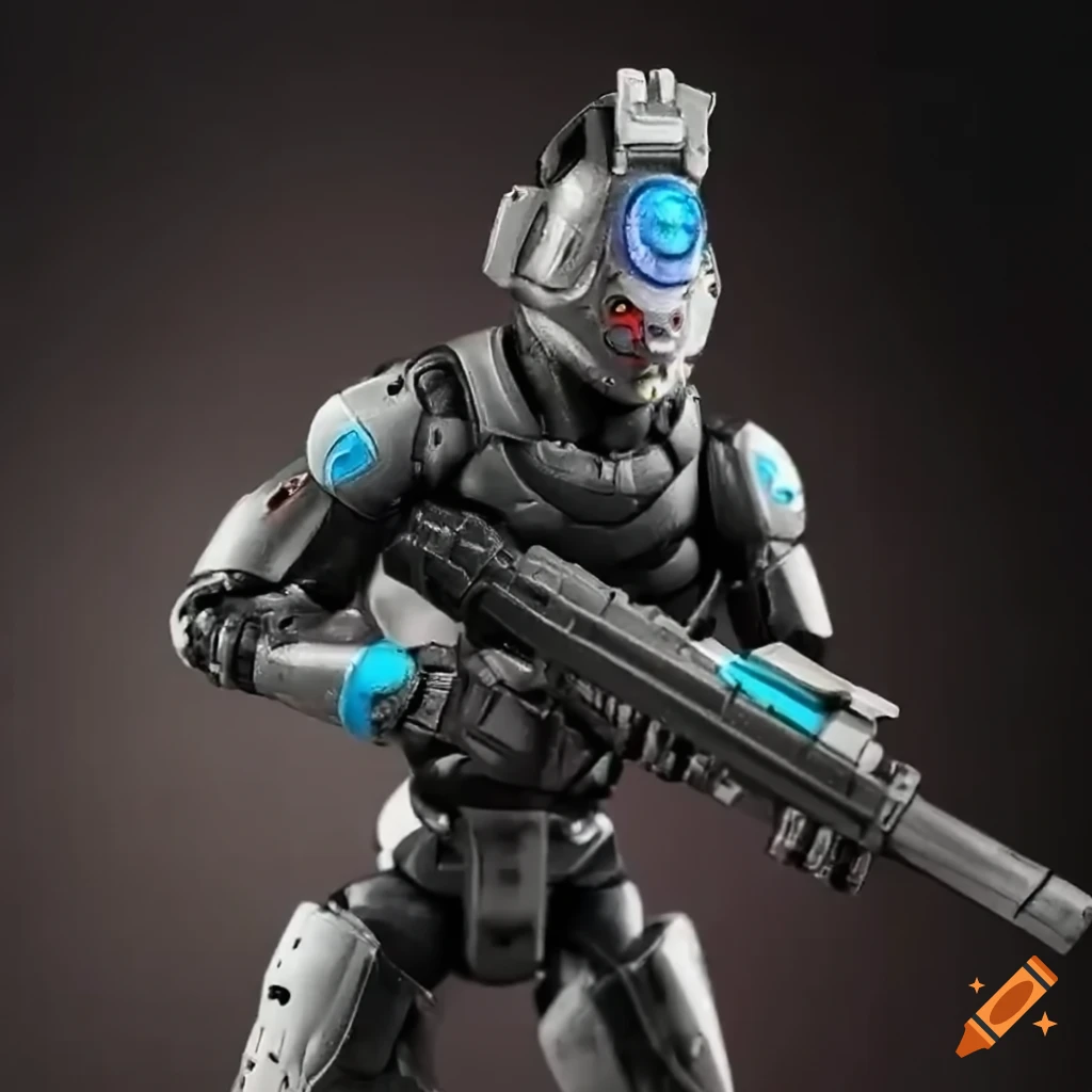 Cyborg sergeant action figure in cool modular form on Craiyon