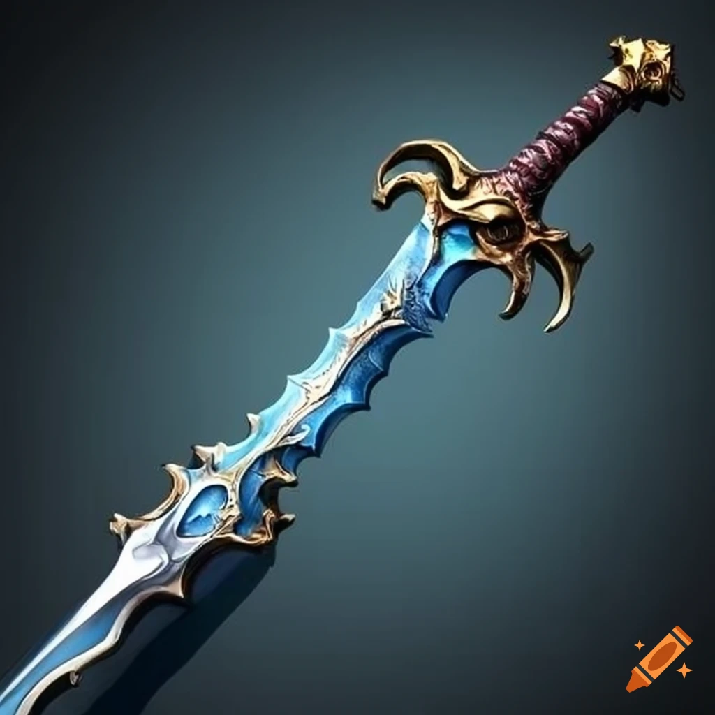 Ornate fantasy sword on Craiyon