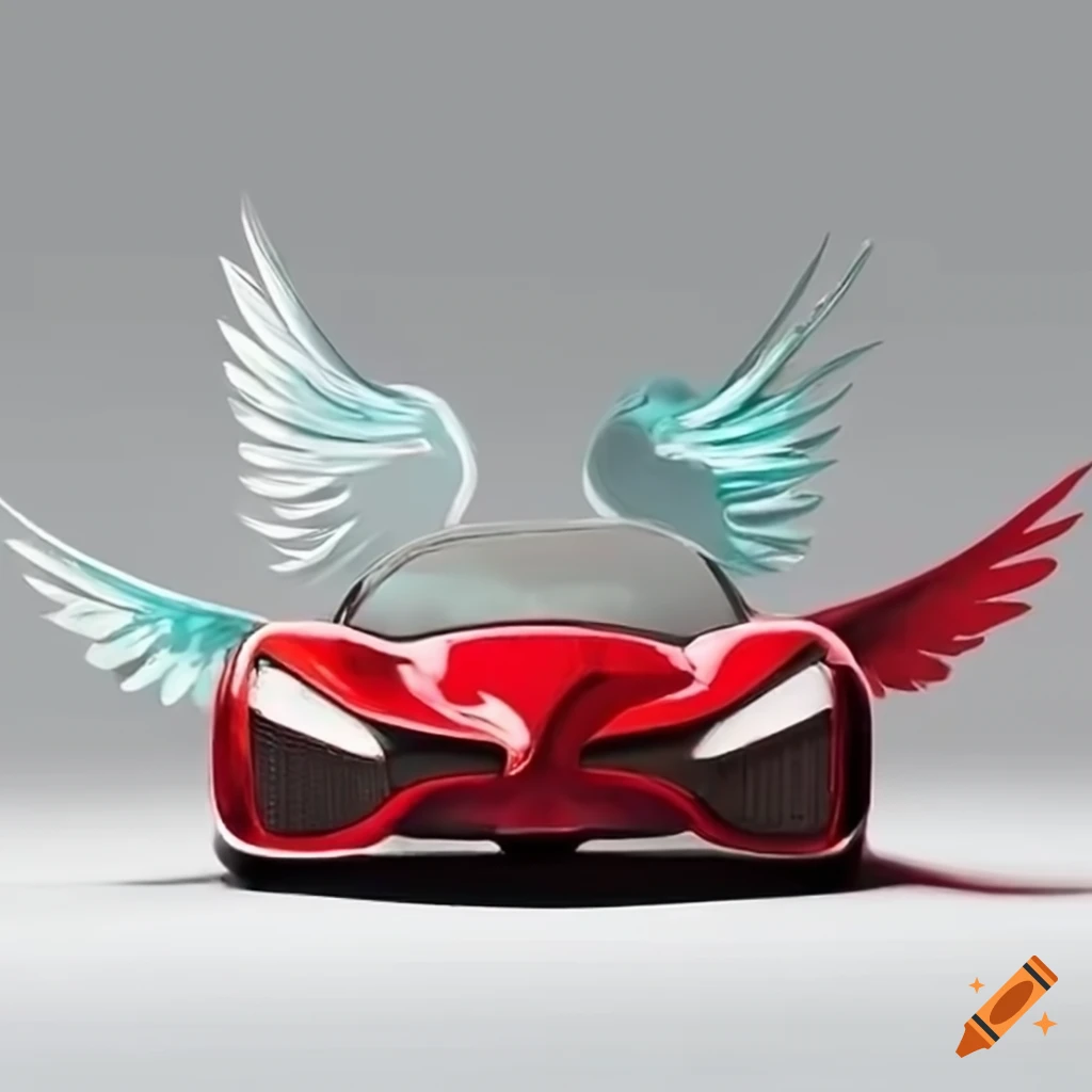 Car with wings on Craiyon