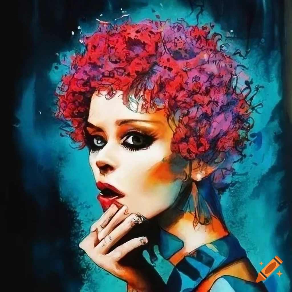 Lisa Stansfield album cover with 1970s science fiction theme on Craiyon