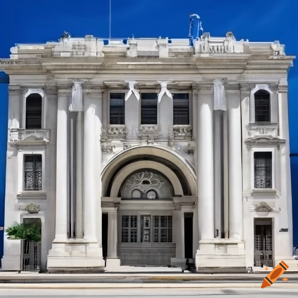 Building of the central bank of bayamón, puerto rico, with marble ...