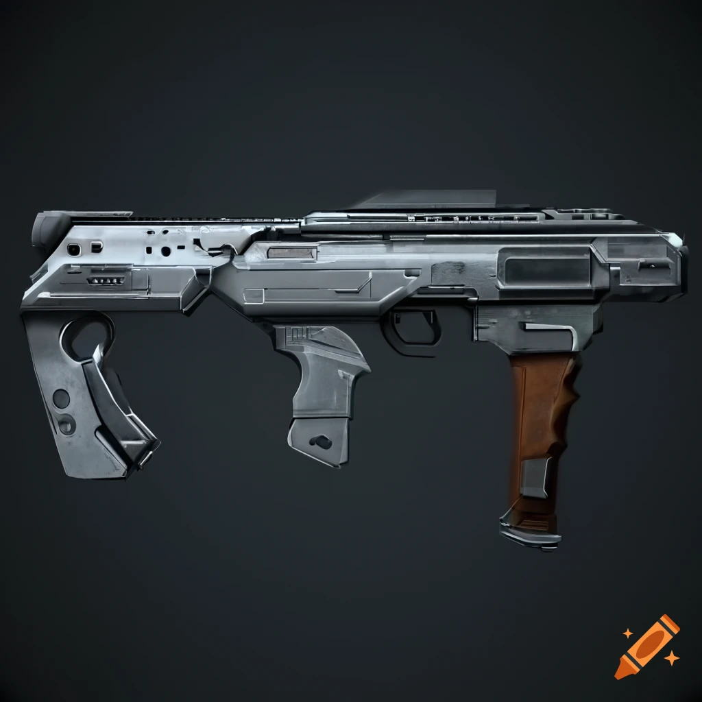 Sci-fi rifle with advanced technology in blade style on Craiyon