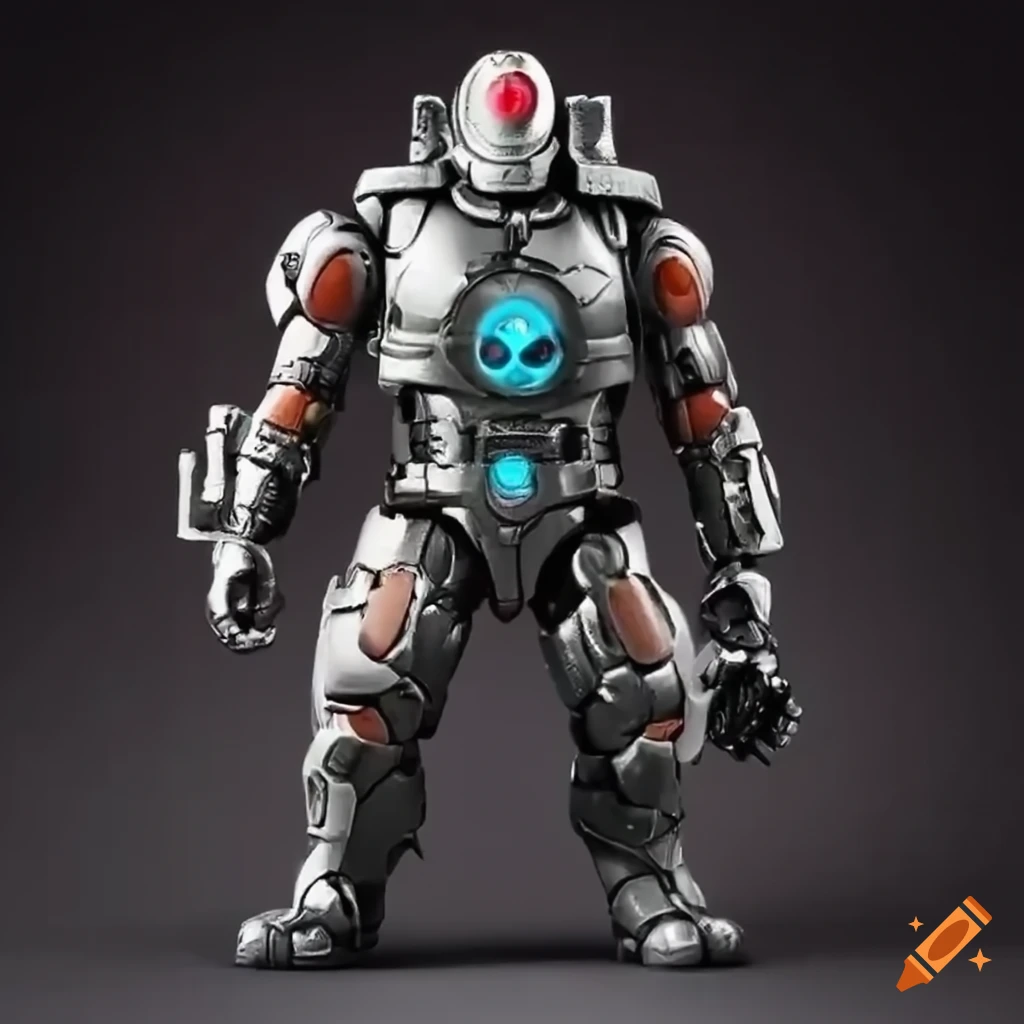 Cyborg sergeant action figure in cool modular form on Craiyon