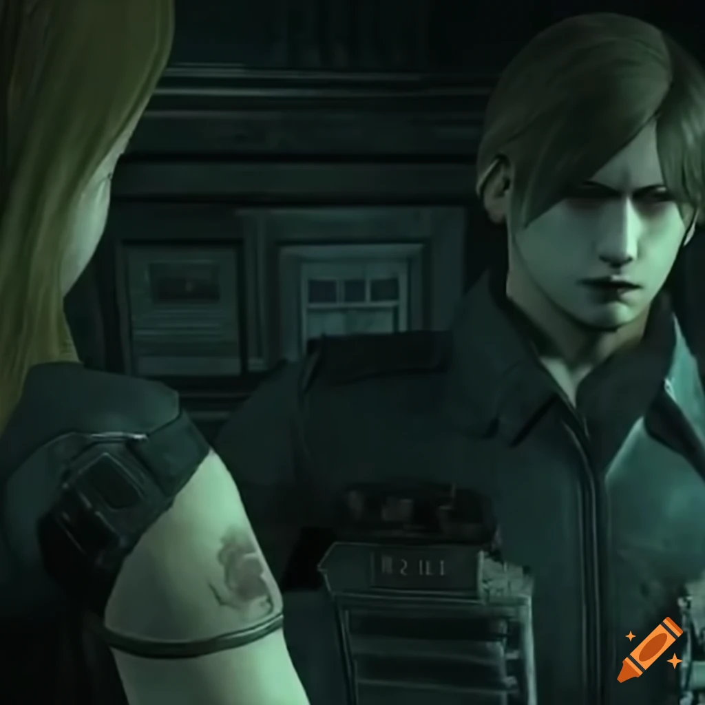 Screenshot of leon kennedy in resident evil 2 game on Craiyon