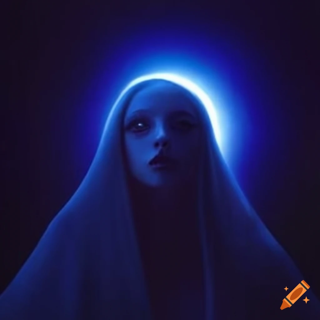 Pale ghostly beauty in a somber setting on Craiyon